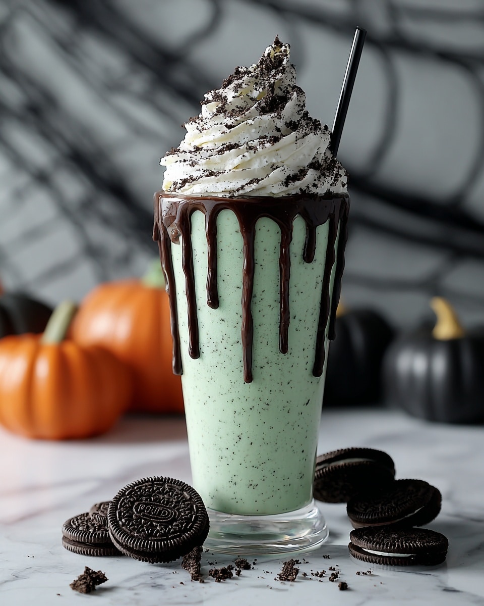 Monster Mash Cookies and Cream Milkshake - Festive & Delicious